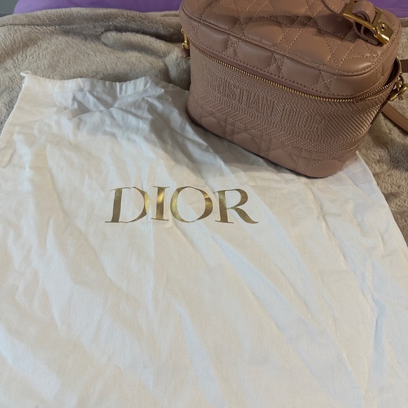 Dior | Bags | Authentic Lambskin Cannage Small Diortravel Vanity Case Pastel Pink | Poshmark